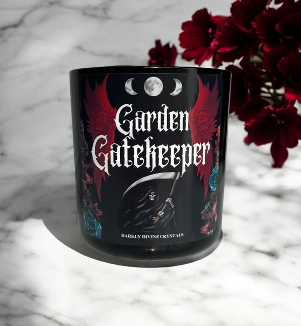The Garden Gatekeeper Protection Candle – Darkly Divine Crystals